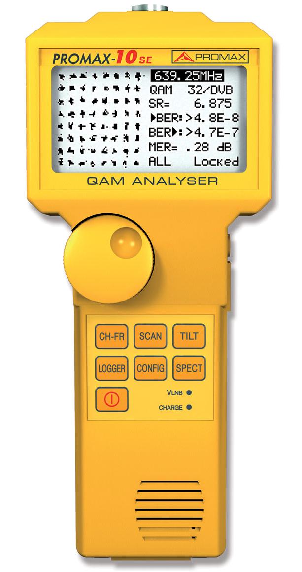 Analizor CATV retea cablu BER, MER, QAM Promax-10 SE | Promax-10 SE ...